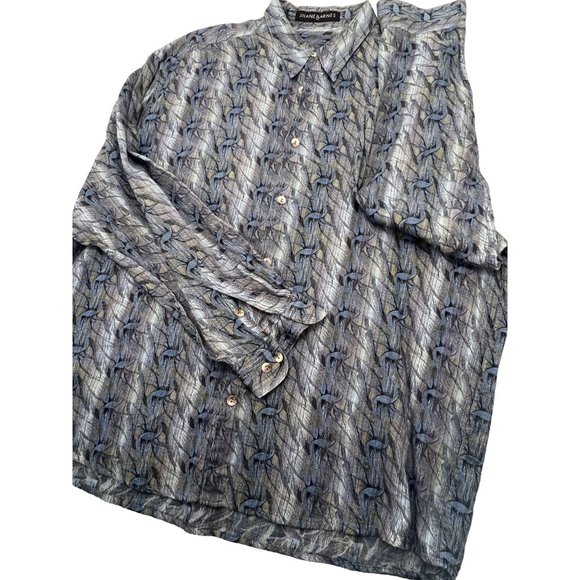 Jhane Barnes | Shirts | Jhane Barnes Men Shirt Button Up 0 Cotton Long ...